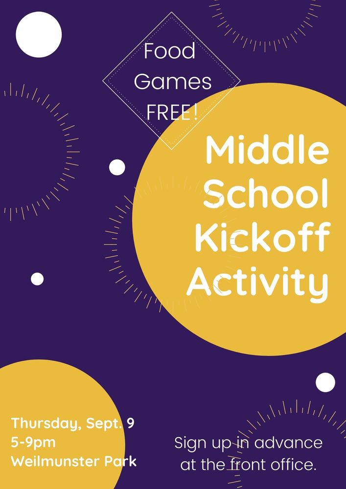 Middle School Activity Days - KICKOFF at the park | Garden Valley School